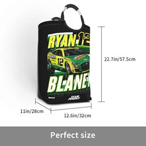 Ryan Blaney 12 Large Laundry Basket Laundry Hamper Bag Washing Bin Clothes Bag Collapsible Tall with Handles Waterproof Bathroom College Essentials Storage for College Dorm, Family