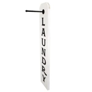 Farmhouse Laundry Sign - Rustic Room Decor with Hanger for Clothes