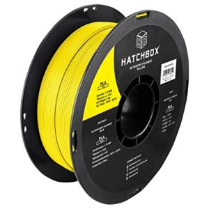 hatchbox pla pro+ 3d printer filament, dimensional accuracy +/- 0.03 mm, 1 kg spool, 1.75 mm, yellow