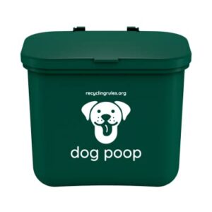 Recycling Rules Hanging Wastebasket for Dog Poop in Green