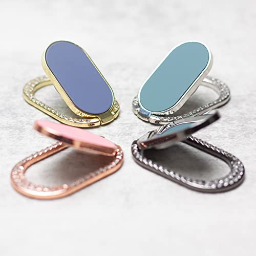 [2 Packs] Diamond-Encrusted Baked Enamel Glitter Bling Bling Phone Ring Holder, Sparkle Phone Ring Grip Artificial Diamond Stand,Rhinestone Cell Finger Ring for Phones,Pad