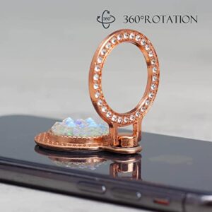 [2 Packs] Gemstones Glitter Bling Bling Phone Ring Holder, Sparkle Phone Ring Grip Artificial Diamond Stand,Rhinestone Cell Finger Ring for Phones,Pad