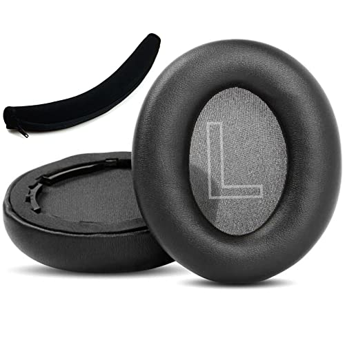 YDYBZB Life Q20 Ear Pads Ear Cushion Headband Covers Replacement Compatible with Anker Soundcore Life Q20 / Q20 BT Headphones ( Protein Leather Earpads )