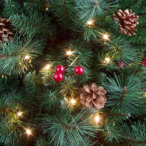 Dazzle Bright Christmas 60FT 300 Count Incandescent Mini String Lights + 2 Pack 39.4 FT 120 LED Solar Powered String Lights