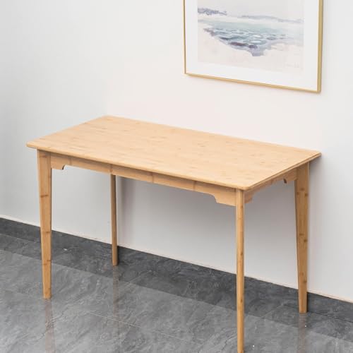 Maydear Bamboo Multipurpose Study Writing Desk/Modern Simple Computer & Laptop Table for Living Room Home and Office/Dining Table