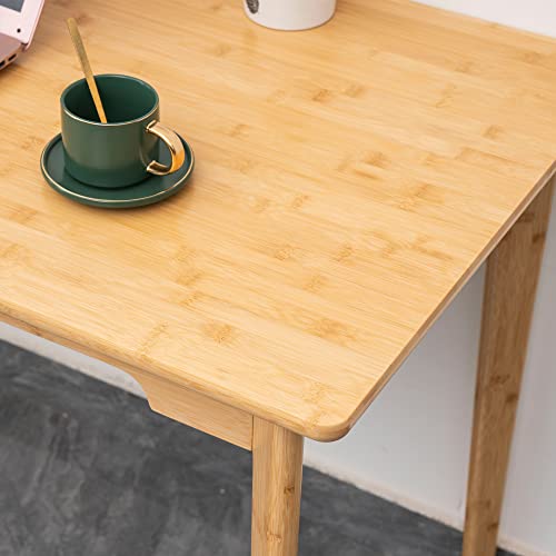 Maydear Bamboo Multipurpose Study Writing Desk/Modern Simple Computer & Laptop Table for Living Room Home and Office/Dining Table