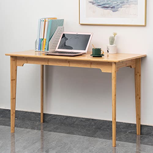 Maydear Bamboo Multipurpose Study Writing Desk/Modern Simple Computer & Laptop Table for Living Room Home and Office/Dining Table