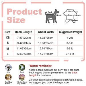 2 Pack Dog Clothes for Small Dogs Boy Girl Fleece Puppy pjs Jammies 4 Leg Dog Pajamas for Chihuahua Yorkie Fall Winter Warm Onesies Jumpsuit Clothing for Pet Dogs Male Female (X-Small Bust 11.02")