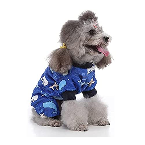 2 Pack Dog Clothes for Small Dogs Boy Girl Fleece Puppy pjs Jammies 4 Leg Dog Pajamas for Chihuahua Yorkie Fall Winter Warm Onesies Jumpsuit Clothing for Pet Dogs Male Female (X-Small Bust 11.02")