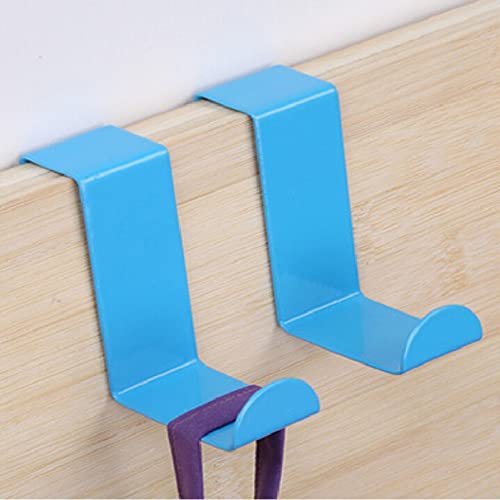 Cabilock 4 pcs Drawer Clothing Key Style Multi-Function Hooks Stainless Hanger Rack, for Family Coat The Bag S/z Home Hook Over Office Organization, Decor Clothes Back Blue Towel Clothes,