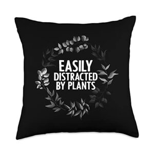 best gardener gift plant lover accessories & stuff funny art for men women gardening plant lover throw pillow, 18x18, multicolor