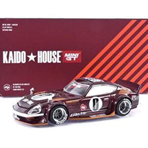 Datsun Fairlady Z S30Z Wide Spec (Dark Red) (by Jun Imai) Kaido House 1/64 Diecast Model Car True Scale Miniatures KHMG023