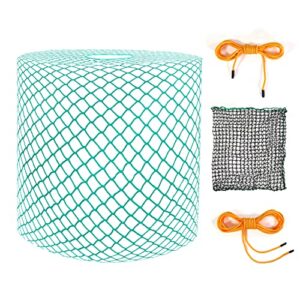 Shape New Round Hay Bale Feeder Net 6 x 6 Feet - Knotless Double Weave, Slow Feed, Reduce Waste - with Black Hanging Net Included.