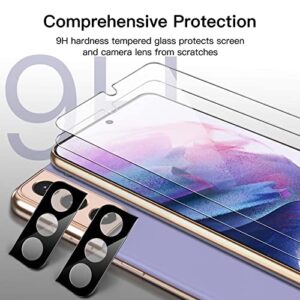 JETech Screen Protector for Samsung Galaxy S21 6.2-Inch with Camera Lens Protector, Easy Installation Tool, Tempered Glass Film, HD Clear, 2-Pack Each