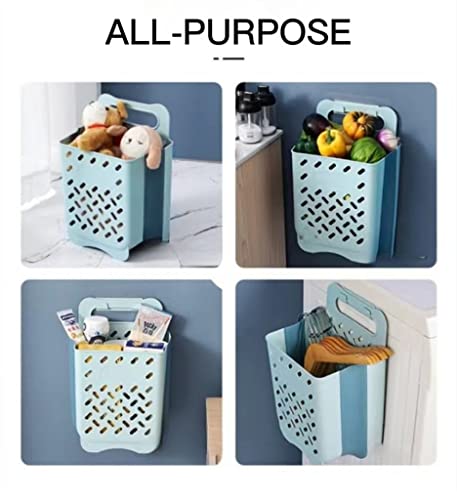 Foldable Plastic Laundry Baskets Wall mounted laundry hamper Waterproof durable and space saving Wall mounted laundry hamper for dorm bedroom bathroom