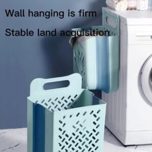 Foldable Plastic Laundry Baskets Wall mounted laundry hamper Waterproof durable and space saving Wall mounted laundry hamper for dorm bedroom bathroom