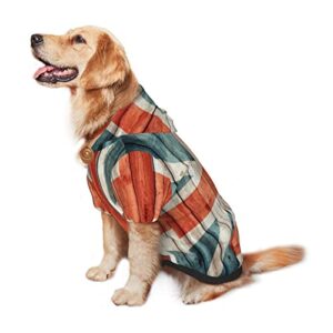 Large Dog Hoodie England-Flag-Old-Wooden Pet Clothes Sweater with Hat Soft Cat Outfit Coat Large