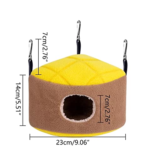 PETSOLA Sugar Glider Hammock Sleeping Nest Fleece House Bed Winter Warm for Cage Corner for Rat Parrot Ferret Squirrel Small Pet Cage Accessories