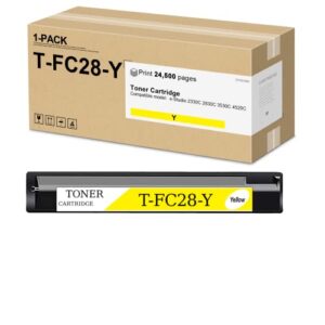 t-fc28-y yellow toner cartridge 1-pack - compatible t-fc28-y yellow toner cartridge replacement for toshiba e-studio 2330c 2820c 2830c 3520c printer, sold by onward