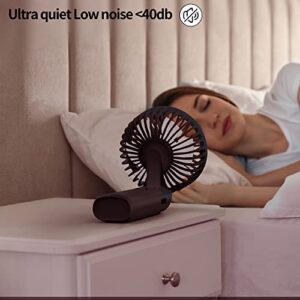 TUNISE Portable Handheld Fan, Portable Fan Rechargeable, 4000mAh, 180° Adjustable, 6 Speed Wind, Display Electricity in Real Time, USB Rechargeable Foldable Fan, Quiet Personal Fan with Power Bank