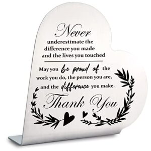 thank you gift for women inspirational office gift for colleague leaving job farewell appreciation gift for coworker friends teacher employees retirement keepsake work desk table shelf sign decor