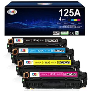 125a toner cartridges 4-pack replacement for hp color cp1215,cm1312nfi,cm1312 mfp,cp1518ni ,cp1515n printer ink (black,cyan, magenta, yellow)