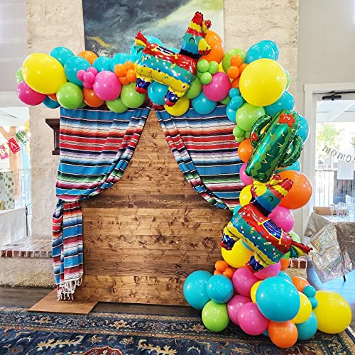 Mexican Fiesta Balloon Garland Arch Kit 142pcs Llama,Cactus ,Mexican Cinco de Mayo Sombrero Taco Balloon Mexican Fiesta Theme Birthday Party Decoration