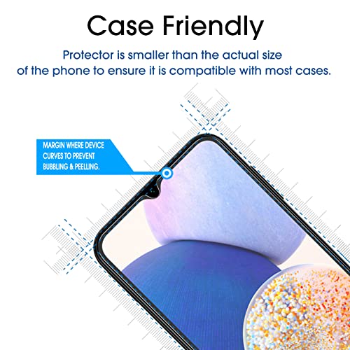 amFilm (3 Pack) Tempered Glass Screen Protector Compatible with Samsung Galaxy A14 5G 6.6" with Easy Installation Kit, Case Friendly, Bubbles-Free