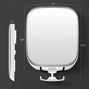 TAILI Shower Mirror Fogless for Shaving NO-Drilling & Removable Anti-Fog Mirror with Razor Holder Wall Mounted for Suction Shatterproof Bathroom, Bedroom, Vanity Countertop, Traveling