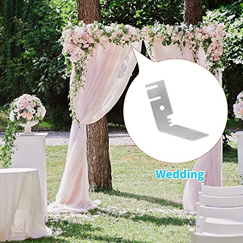 ZhouDaShu Double Crossbar Hanger, Crossbar Valance Hangers for Pipe and Drape Backdrop Stand、Layered Draping、Wedding、Parties、Events、Photo Backdrop Drapes Stand、Double Curtain Rods,2 PCS