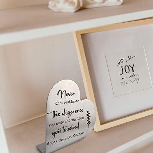 Inspirational Office Gift for Colleague Leaving Job, Thank You Gift for Women, Farewell Appreciation Gift for Coworker Friends Teacher Employees Retirement Keepsake Work Desk Table Shelf Sign Decor