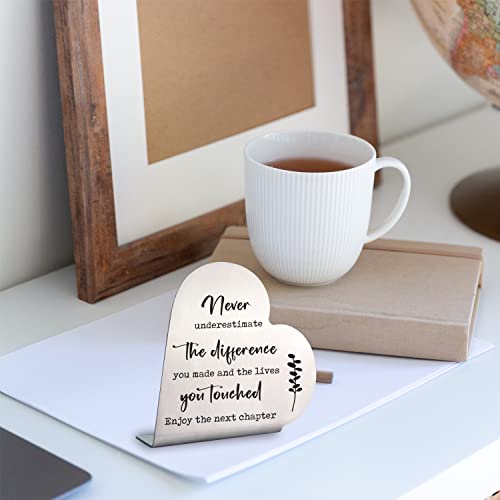 Inspirational Office Gift for Colleague Leaving Job, Thank You Gift for Women, Farewell Appreciation Gift for Coworker Friends Teacher Employees Retirement Keepsake Work Desk Table Shelf Sign Decor