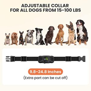 DOG CARE Dog Training Collar, Shock Collar with Beep, Vibration, Safe Static, Dog Training Collar with Remote 1500FT Waterproof Rechargeable E-Collar, Security Lock for All Dogs [2022 Upgraded]