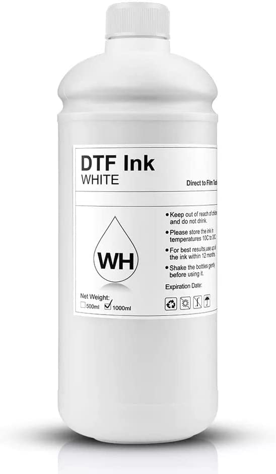 RockRose DTF White Transfer Ink Refill - 500ml Bottle for Heat Transfer Film and DTF Printers