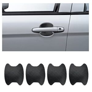 reswish 4pcs car door handle sticker,car door handle scratch protectors,universal paint guard car door cup scratch protection films,carbon fiber anti-scratches protector sticker (black)