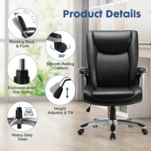 OLIXIS Home Office Computer Desk Chair, Dark Black