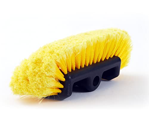 HOKLNUSE 12" Car Wash Brush Head Truck Washing Brush Siding Brush for Auto Truck Boat Camper Exterior Flow-Thru Washing Cleaning