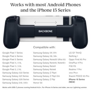 BACKBONE One Mobile Gaming Controller for Android and iPhone 15 Series (USB-C) - Turn Your Phone into a Gaming Console - Play Xbox, PlayStation, Call of Duty, Roblox, Minecraft, Genshin Impact & More