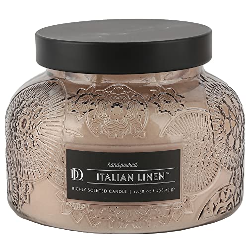 Italian Linen Embossed Jar Candle