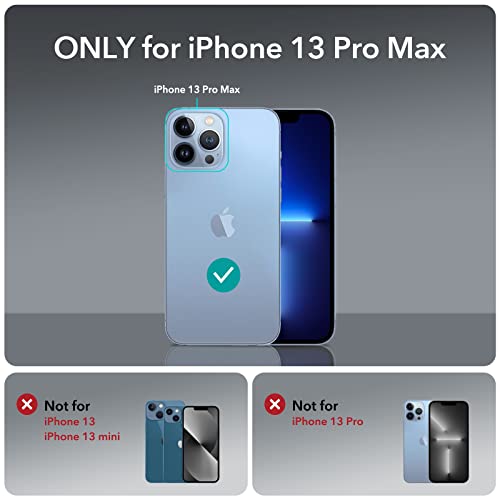 ESR for iPhone 13 Pro Max Case, Compatible with MagSafe, Built-in Camera Ring Stand, Military-Grade Protection, Magnetic Phone Case for iPhone 13 Pro Max, Classic Kickstand Case (HaloLock), Clear