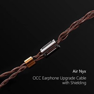 DD ddHiFi BC130B (Air Nyx) OCC HiFi Earphone Upgrade Cable with Shielding Layer, 4.4mm Straight Plug, MMCX Connector, Standard Length 120cm Long