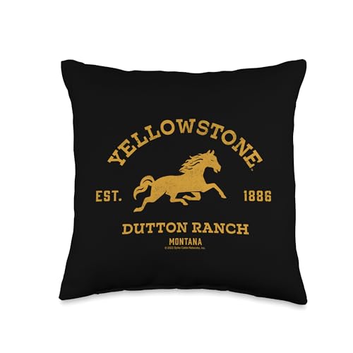 Y Yellowstone Yellowstone Dutton Ranch Horse Logo Throw Pillow, 16x16, Multicolor