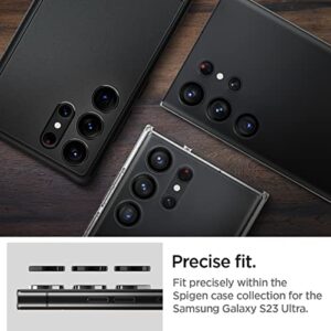 Spigen Camera Lens Screen Protector [Glas.tR EZ Fit Optik Pro] Designed for Galaxy S23 Ultra - Black [2 Pack]