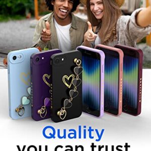 AICase iPhone SE 2022 Case,iPhone 3rd/2020/2nd gen/iPhone 8/7 Case for Women with Full Camera Lens Protection and Hand Strip Loop, Silicone Heart Girly Cute Soft Slim Shockproof for iPhone 8/7/SE_6