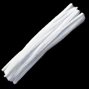 White Pipe Cleaners Chenille Stems 200 Pieces for DIY Art Craft Decorations Creative (0.24 x 12 Inch)