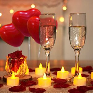 Homemory Romantic Night For Her Set, 1000Pcs Artificial Rose Petals | 30Pcs Burgundy Heart Balloon | 24Pcs Battery Candles, Heart Tea Lights Candles for Romantic Night, Valentine, Wedding, Anniversary