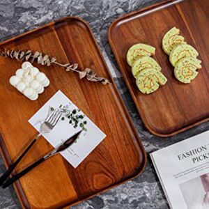 Acacia Wooden Tray Serving Natural Acacia Wood Tray, Wooden Cheese Plate, for Serving, Multipurpose Tray (Big Size)