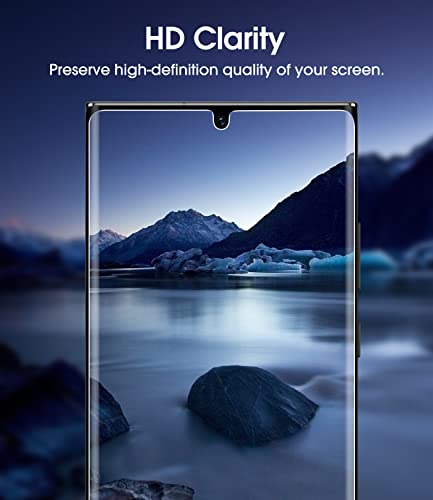 amFilm [2+2 Pack Compatible with Samsung Galaxy S23 Ultra Screen Protector n Camera Lens Protector 5G 6.8", Fingerprint ID Compatible, with Easy Installation Tool, HD Clear, TPU Film Full Coverage