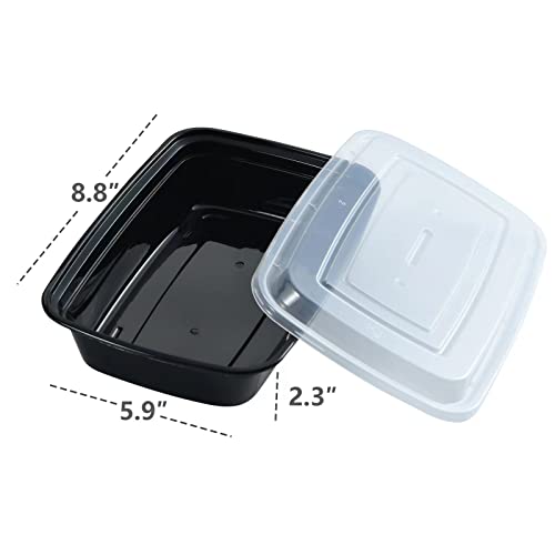 Aipact [50 Pack] 32oz Meal Prep Container, Thickened Food Storage Containers, Bento Box Adult Lunch Box, Plastic Containers With Lids for Food Reusable，Microwave Dishwasher Freezer Safe