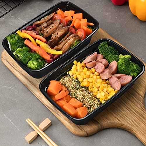 Aipact [50 Pack] 32oz Meal Prep Container, Thickened Food Storage Containers, Bento Box Adult Lunch Box, Plastic Containers With Lids for Food Reusable，Microwave Dishwasher Freezer Safe